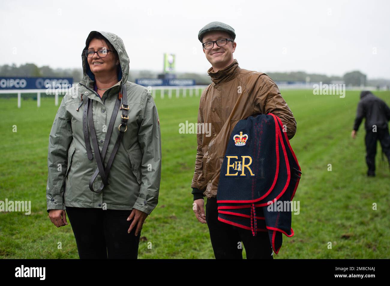 Ascot, Berkshire, UK. 2nd October, 2021. Grooms await the return of Her ...