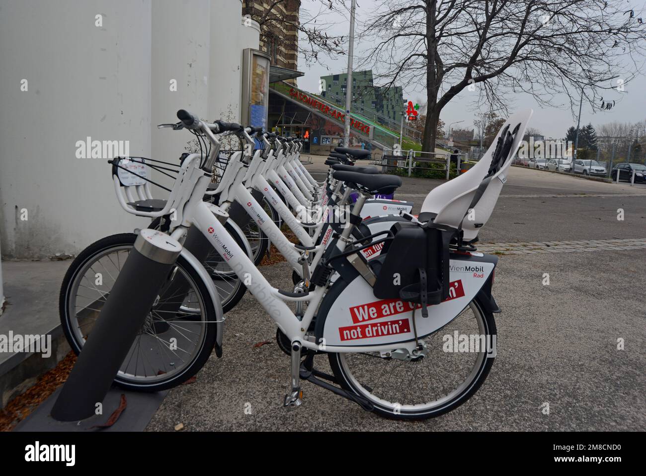 WienMobil bicycle rental docking stations in Vienna, Austria, The bike ...