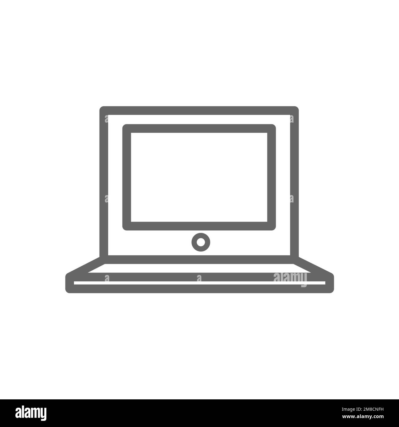 Notebook computer line icon, common graphic resources, vector ...
