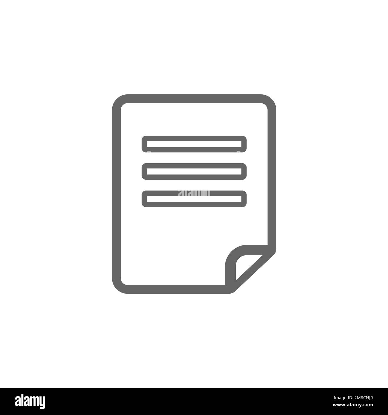 File Line Icon Common Graphic Resources Vector Illustration Stock