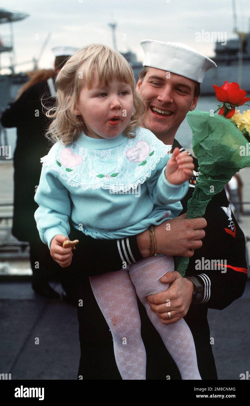 Sailor hugs daughter hi-res stock photography and images - Alamy