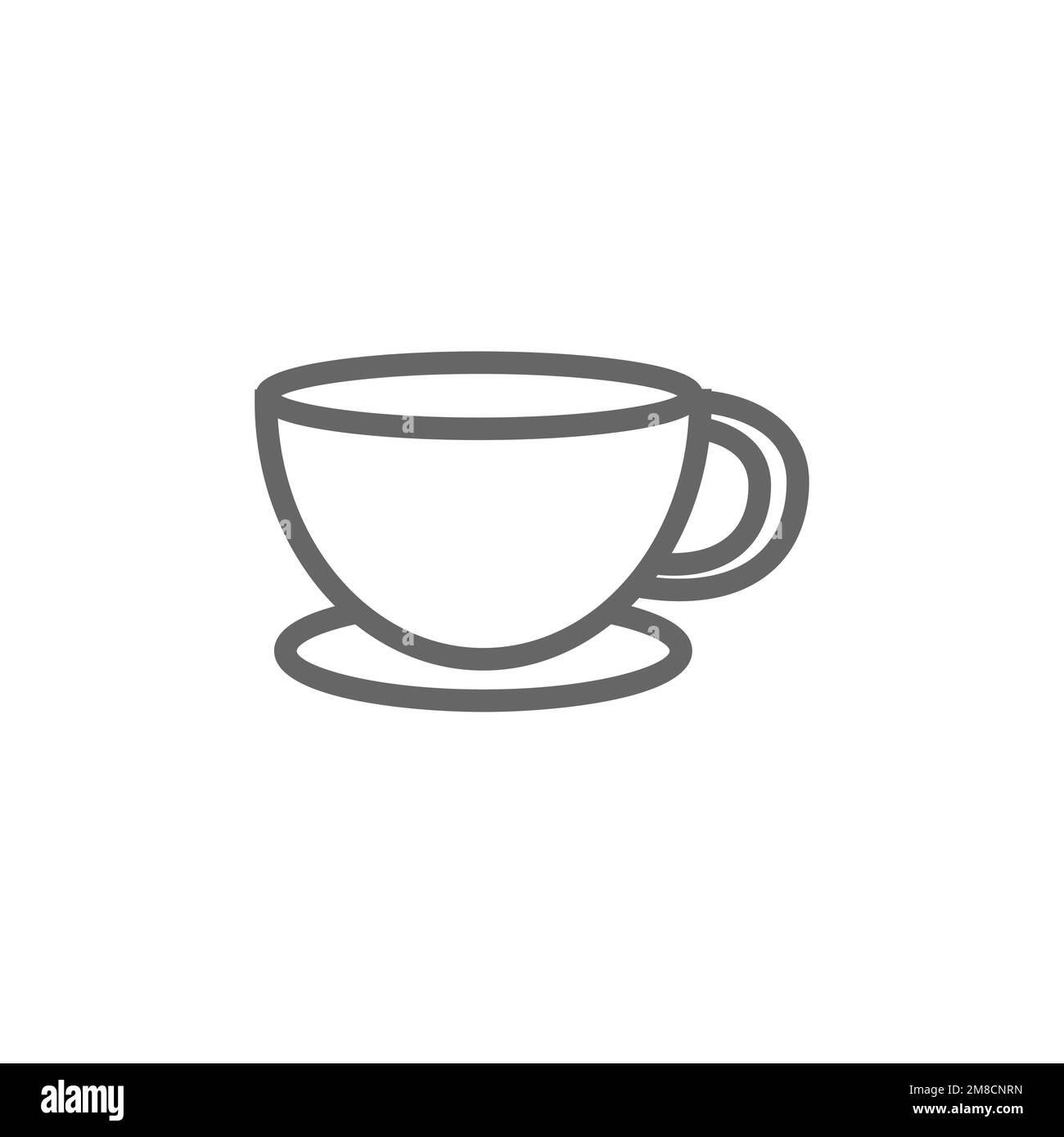 Coffee cup line icon, common graphic resources, vector illustration ...