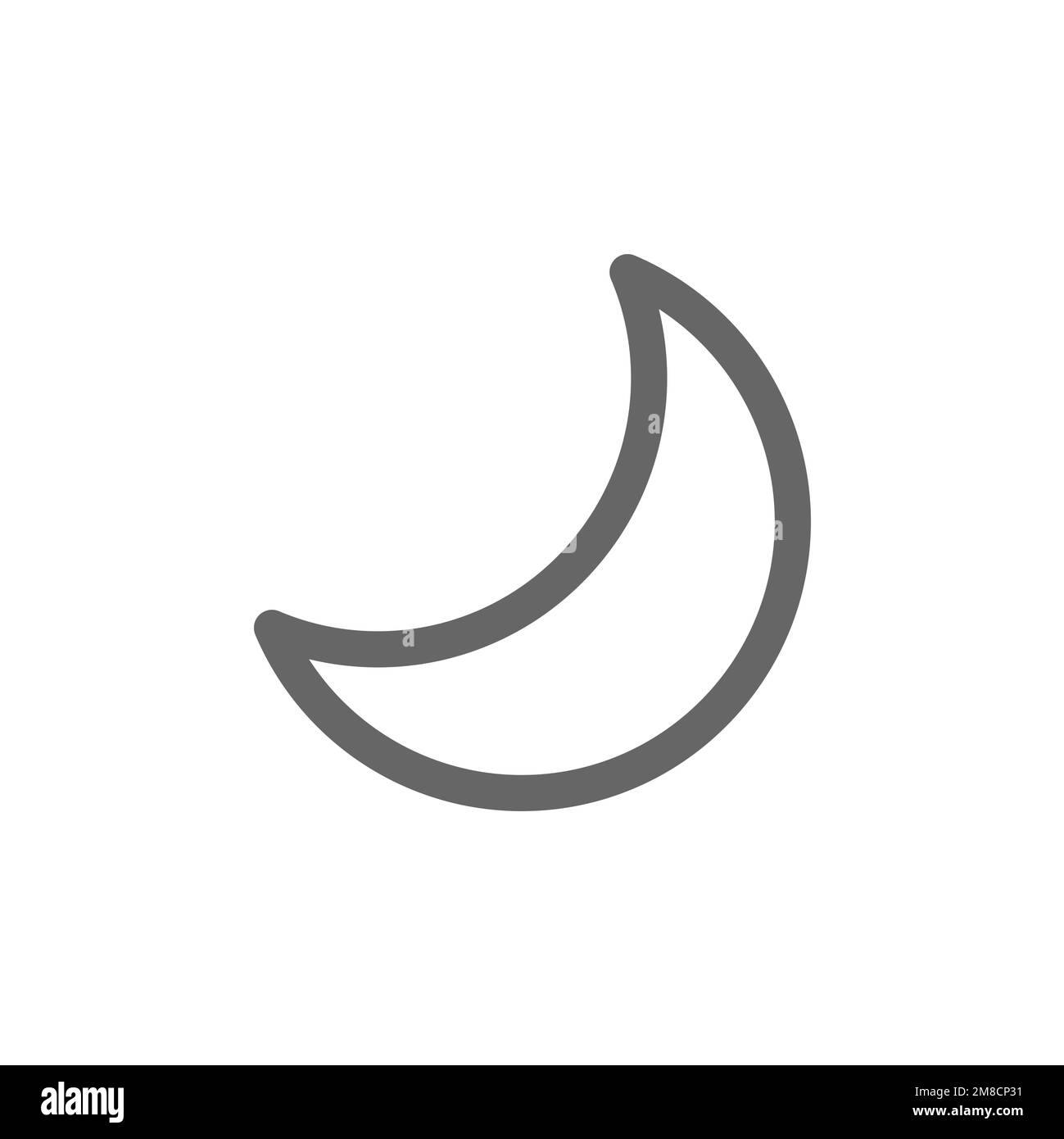 Moon line icon, common graphic resources, vector illustration Stock ...