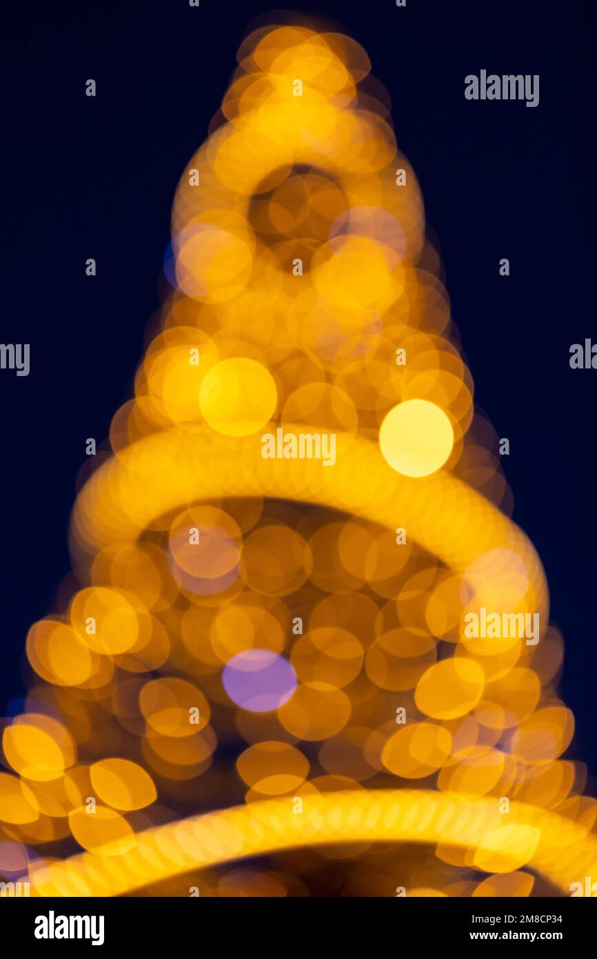 Blurred Christmas tree shape Stock Photo - Alamy