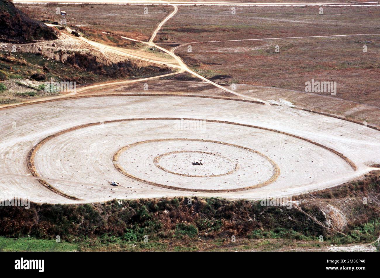 A view of a bombing target at the Crow Valley bombing range, the site ...