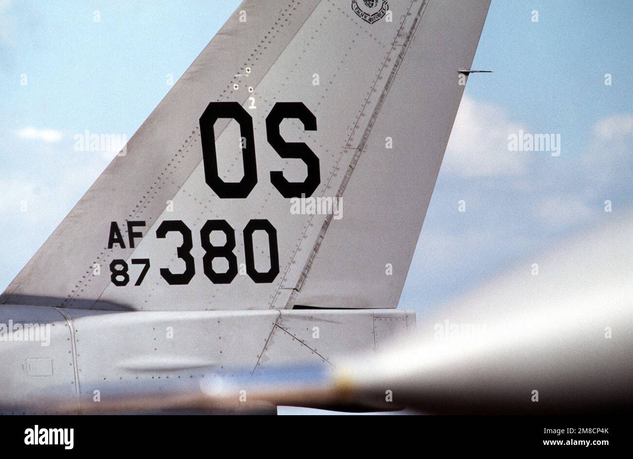 A view of the tail section of a 51st Tactical Fighter Wing (51st TFW) F ...