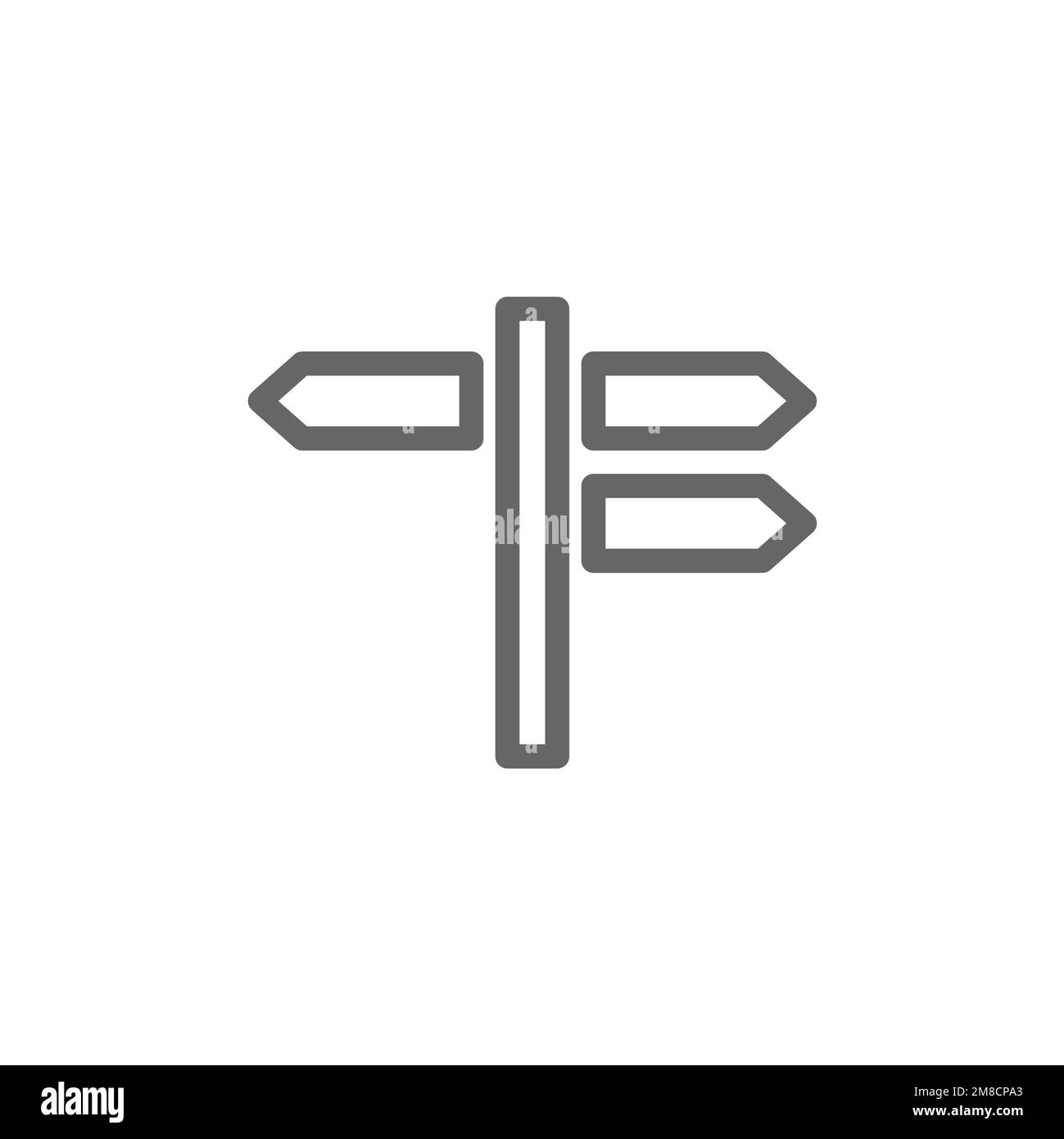 Guide board line icon, common graphic resources, vector illustration ...