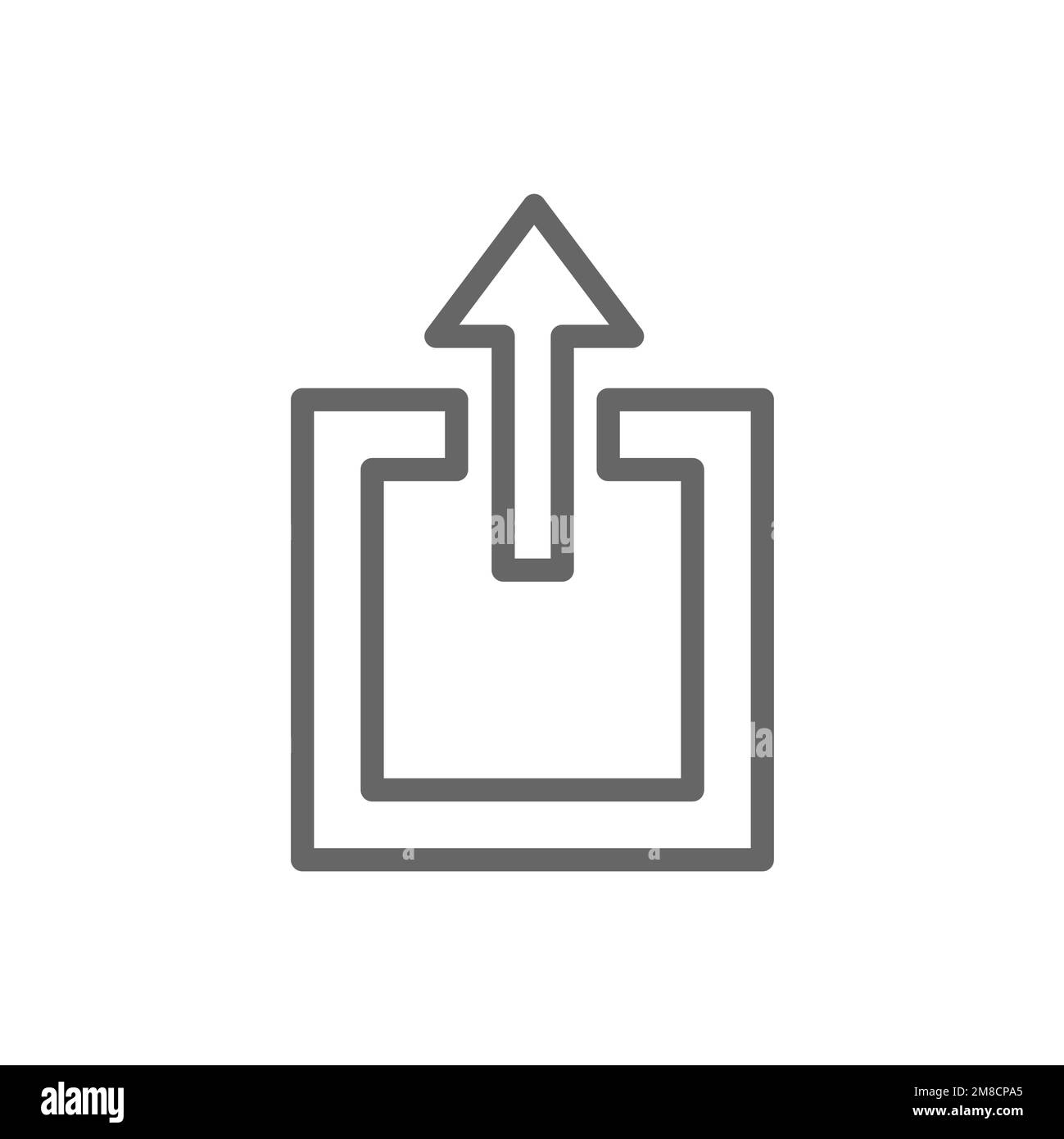 Uploading line icon, common graphic resources, vector illustration ...