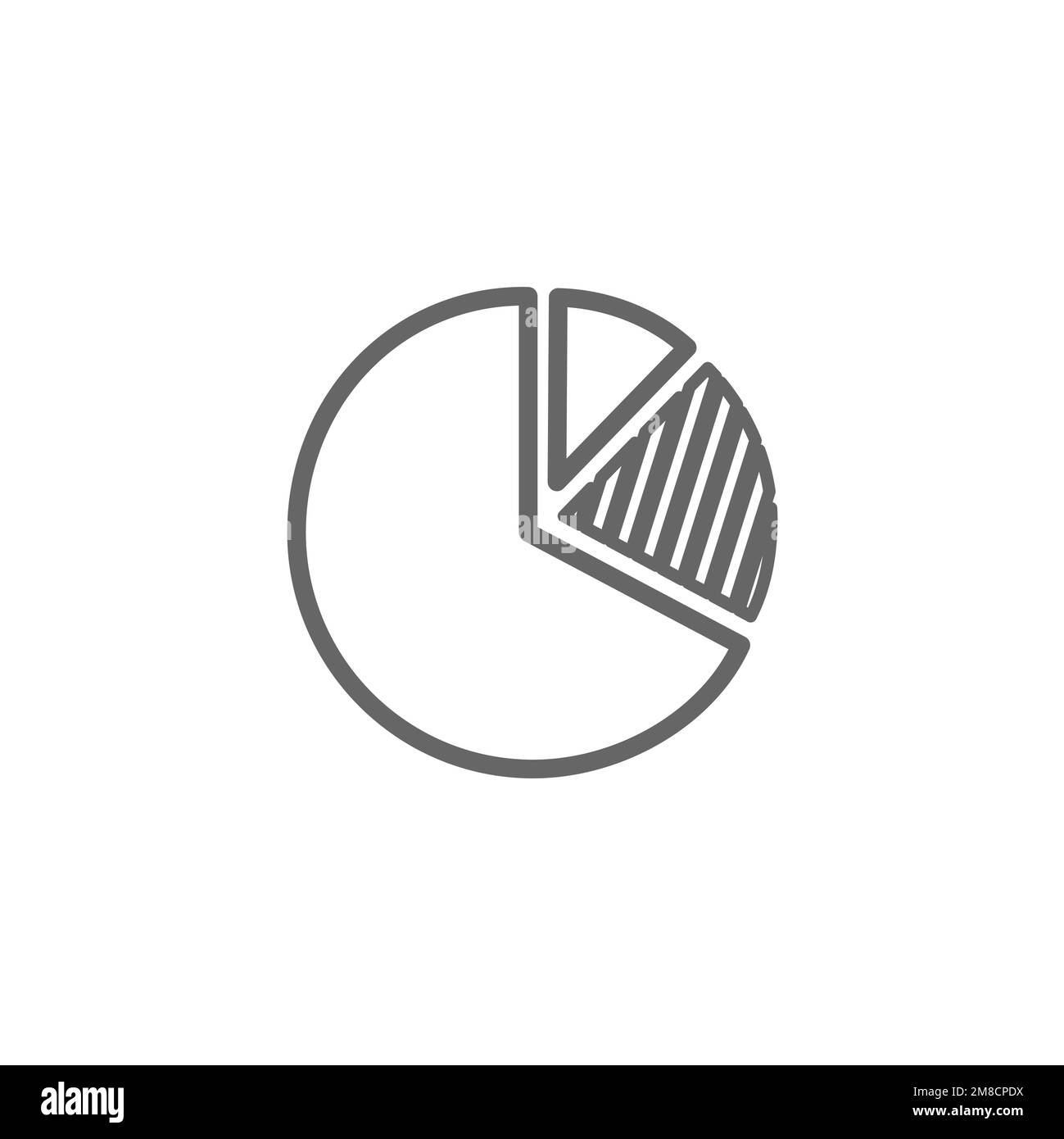 Pie chart line icon, common graphic resources, vector illustration ...