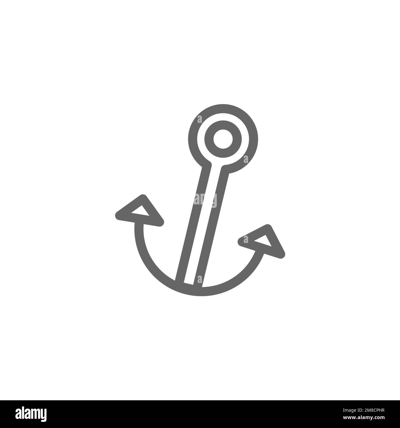 Anchor line icon, common graphic resources, vector illustration Stock ...