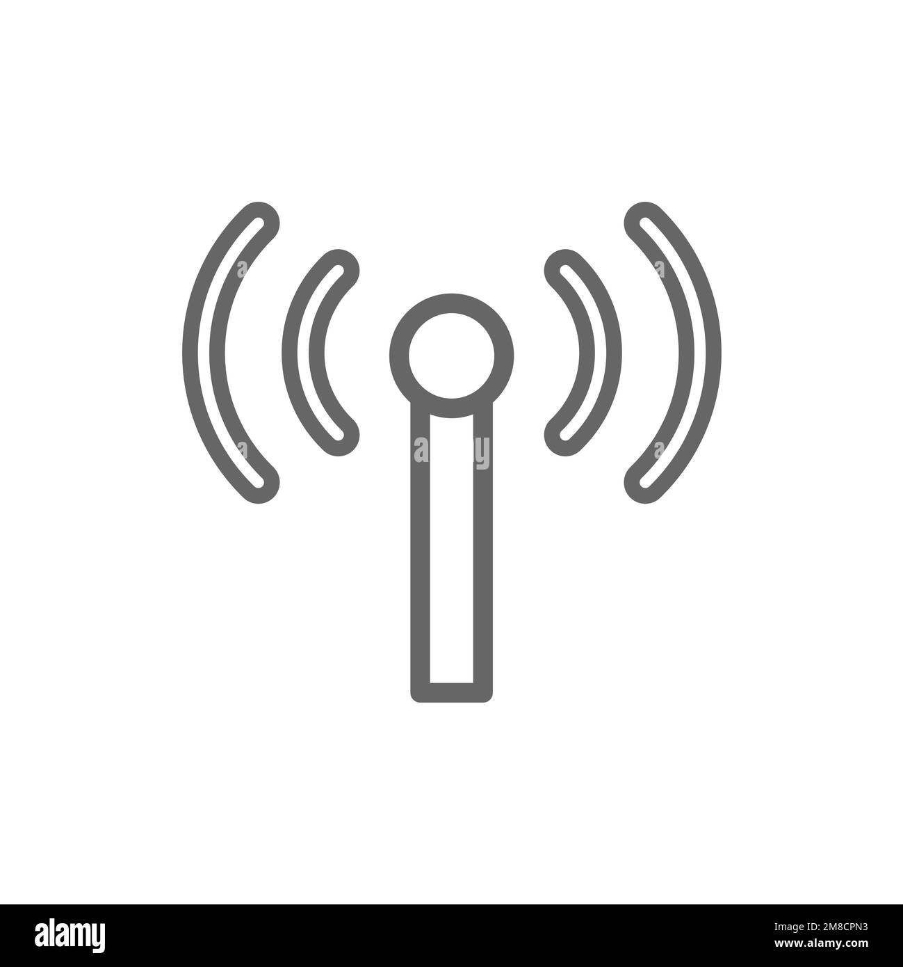 Signal emitter line icon, common graphic resources, vector illustration ...