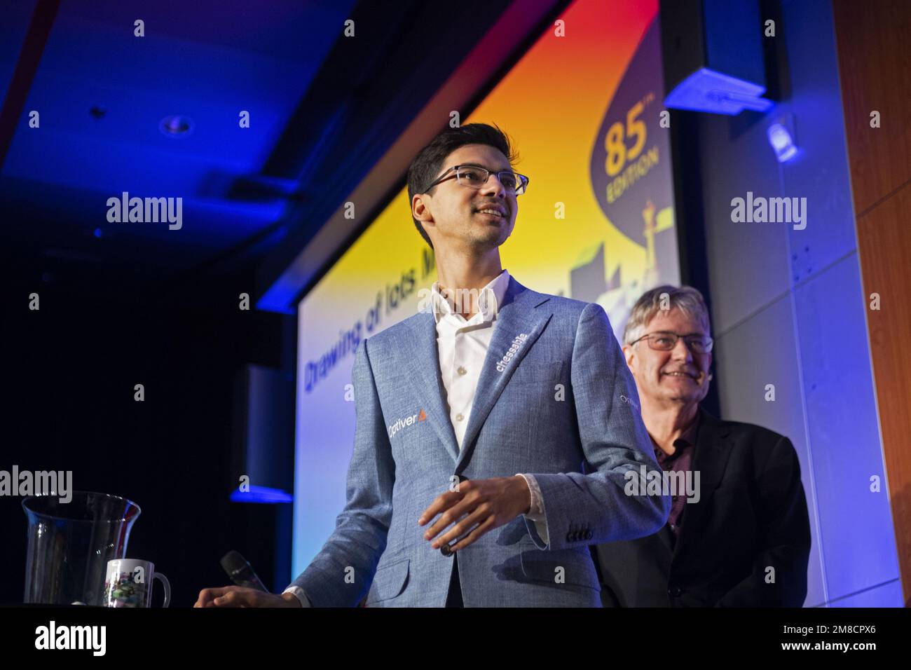 WIJK AAN ZEE - Chess player Anish Giri (Netherlands) during the opening ...