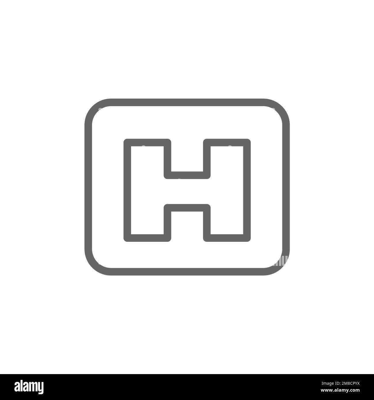 H letter icon, common graphic resources, vector illustration Stock ...