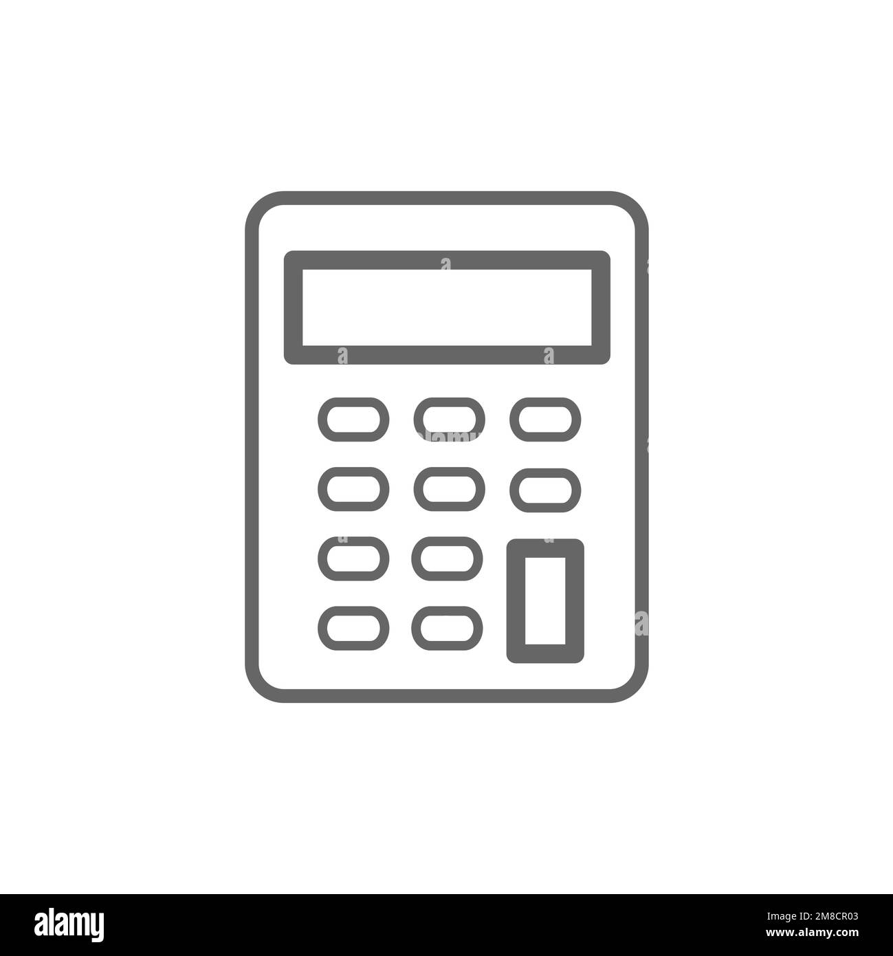 Calculator line icons, common graphic resources, vector illustrations ...