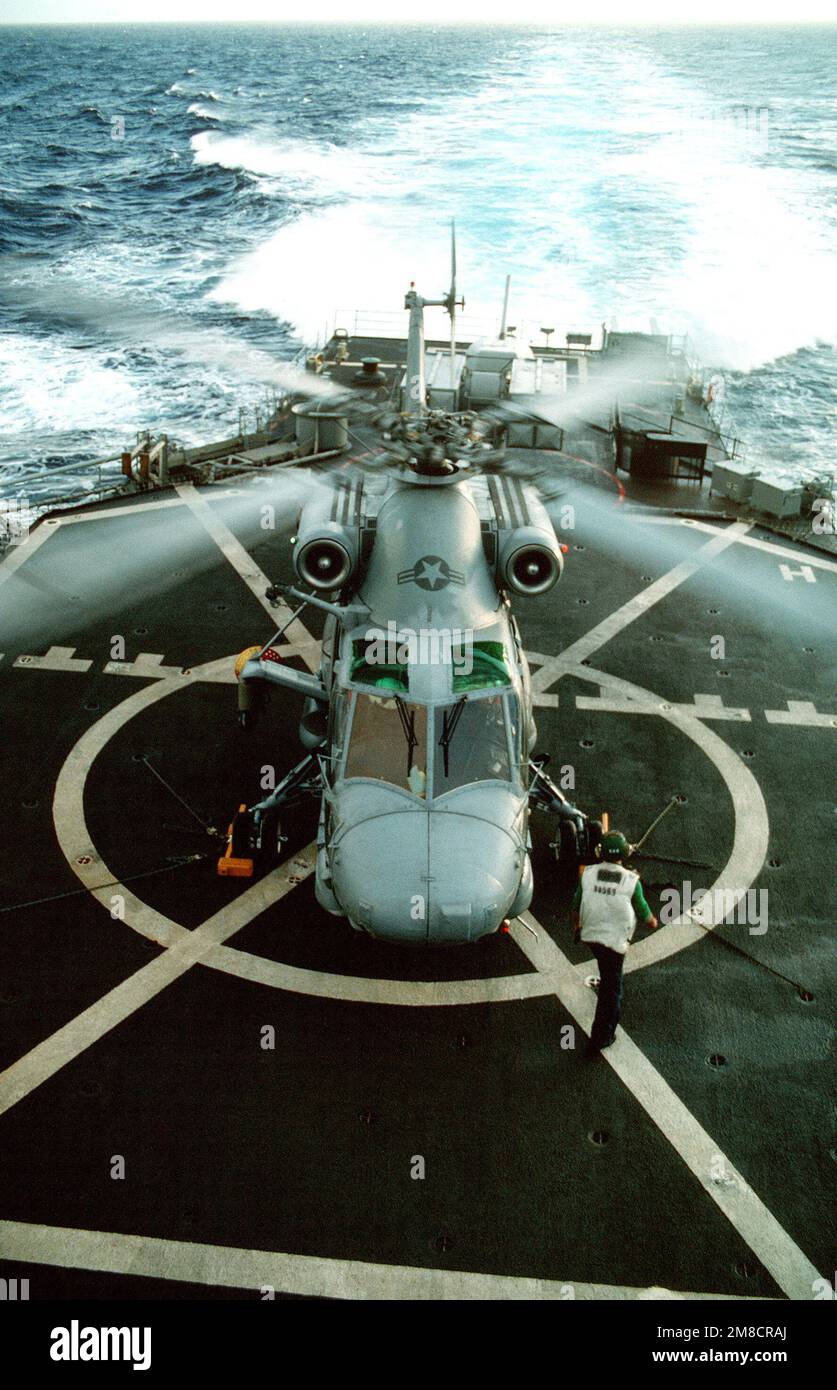 An SH-2F Seasprite helicopter from Helicopter Light Anti-submarine ...