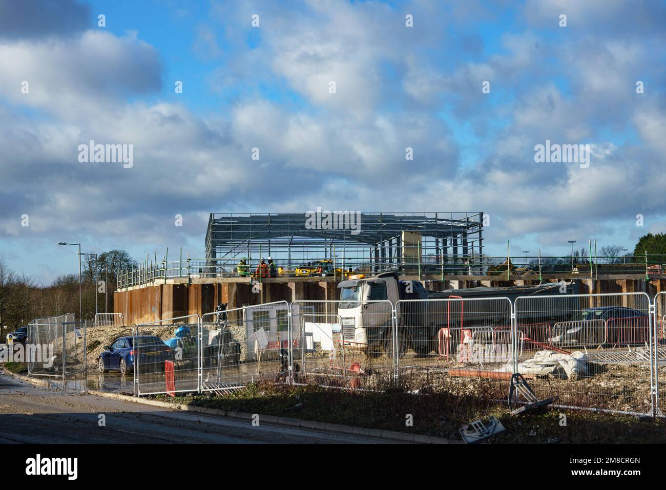 Construction work to build warehouses and other retail units, as well ...