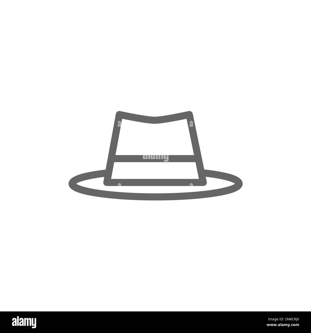Men's hat line icon, common graphic resources, vector illustration ...