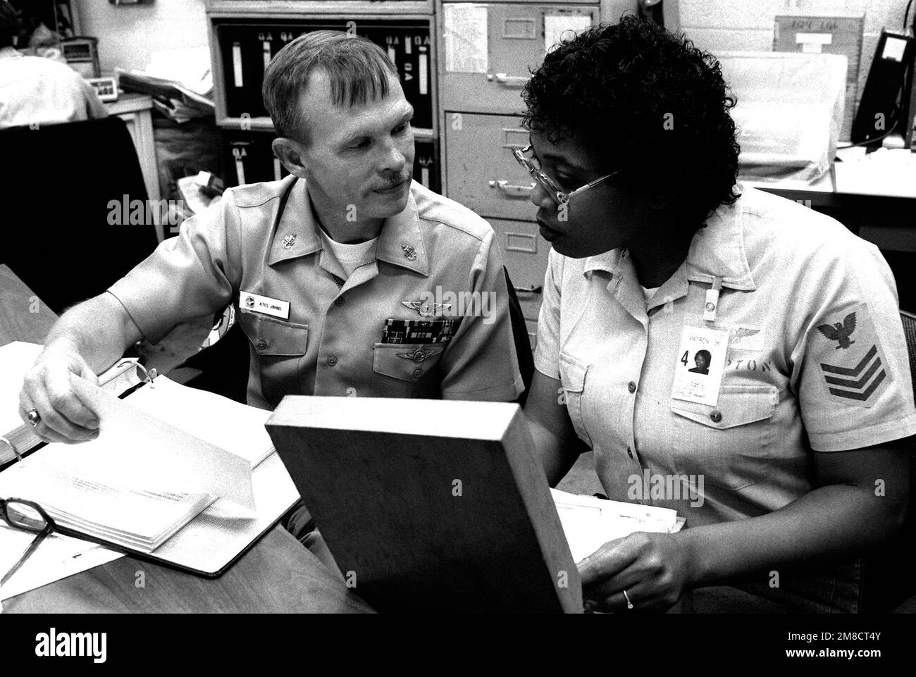SENIOR CHIEF Aviation Electronics Technician Robert R. Johns, left ...