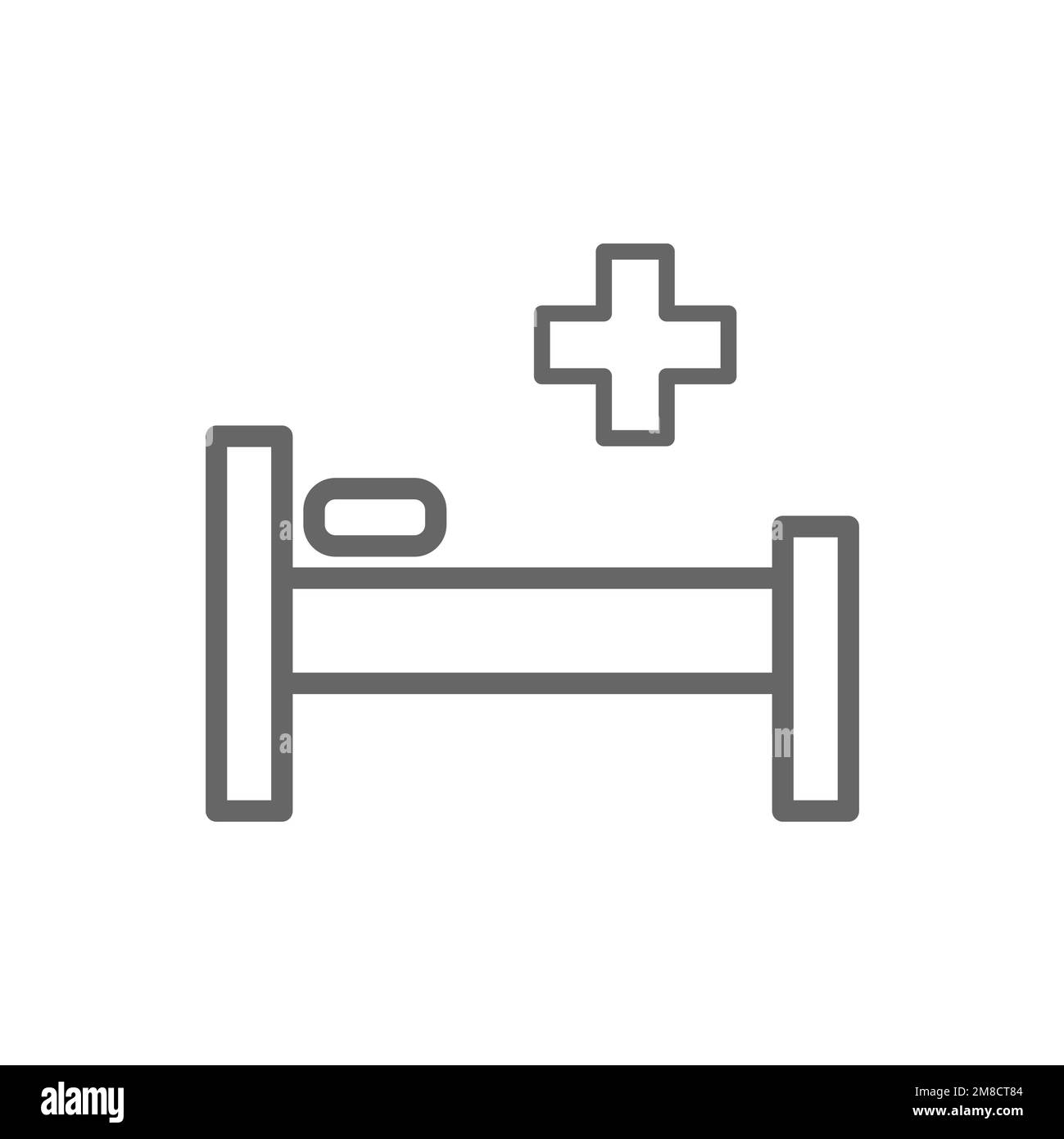 Hospital bed icons, common graphic resources, vector illustrations ...