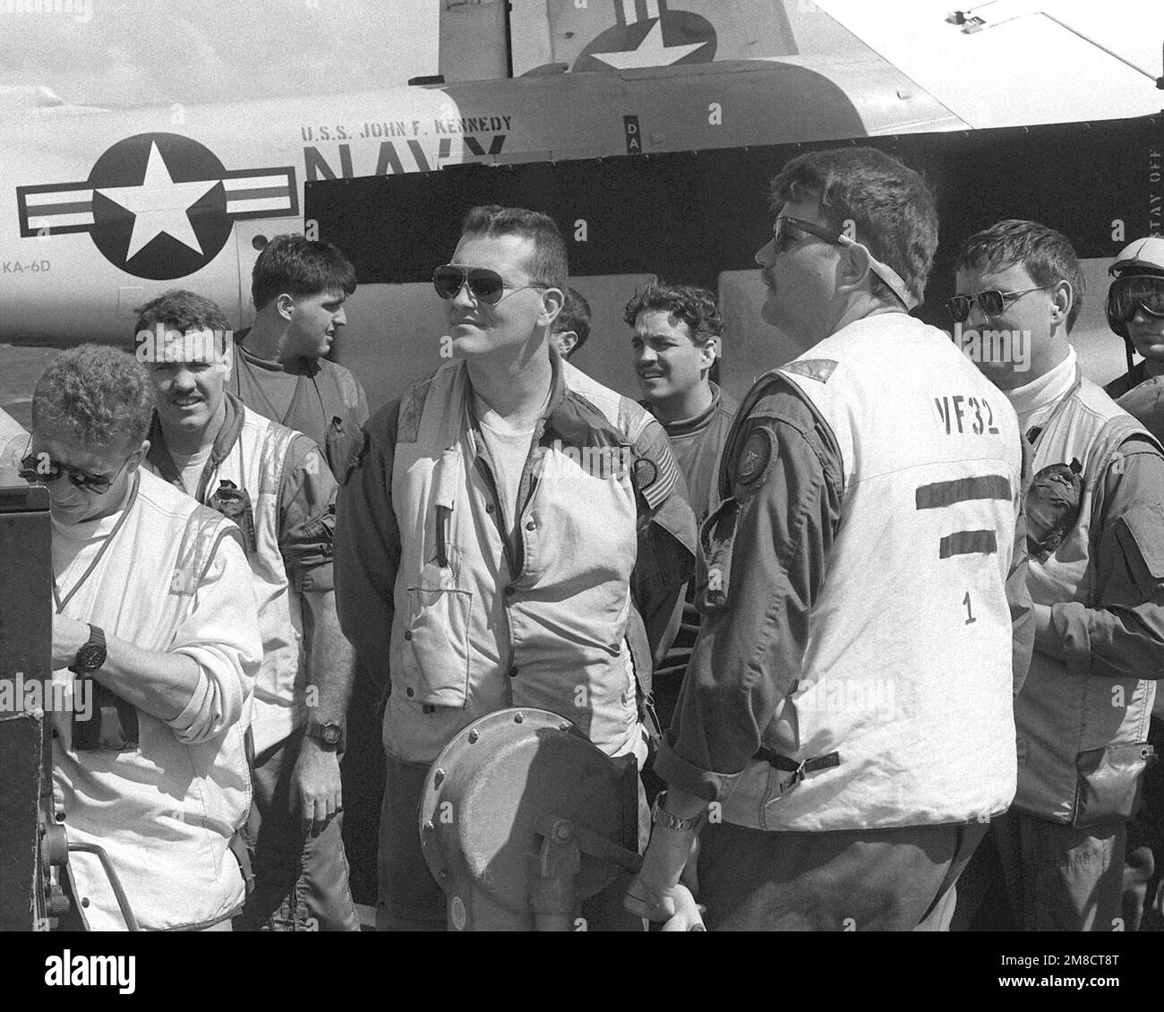 Landing signal officers (LSOs) from some of the squadrons aboard the ...