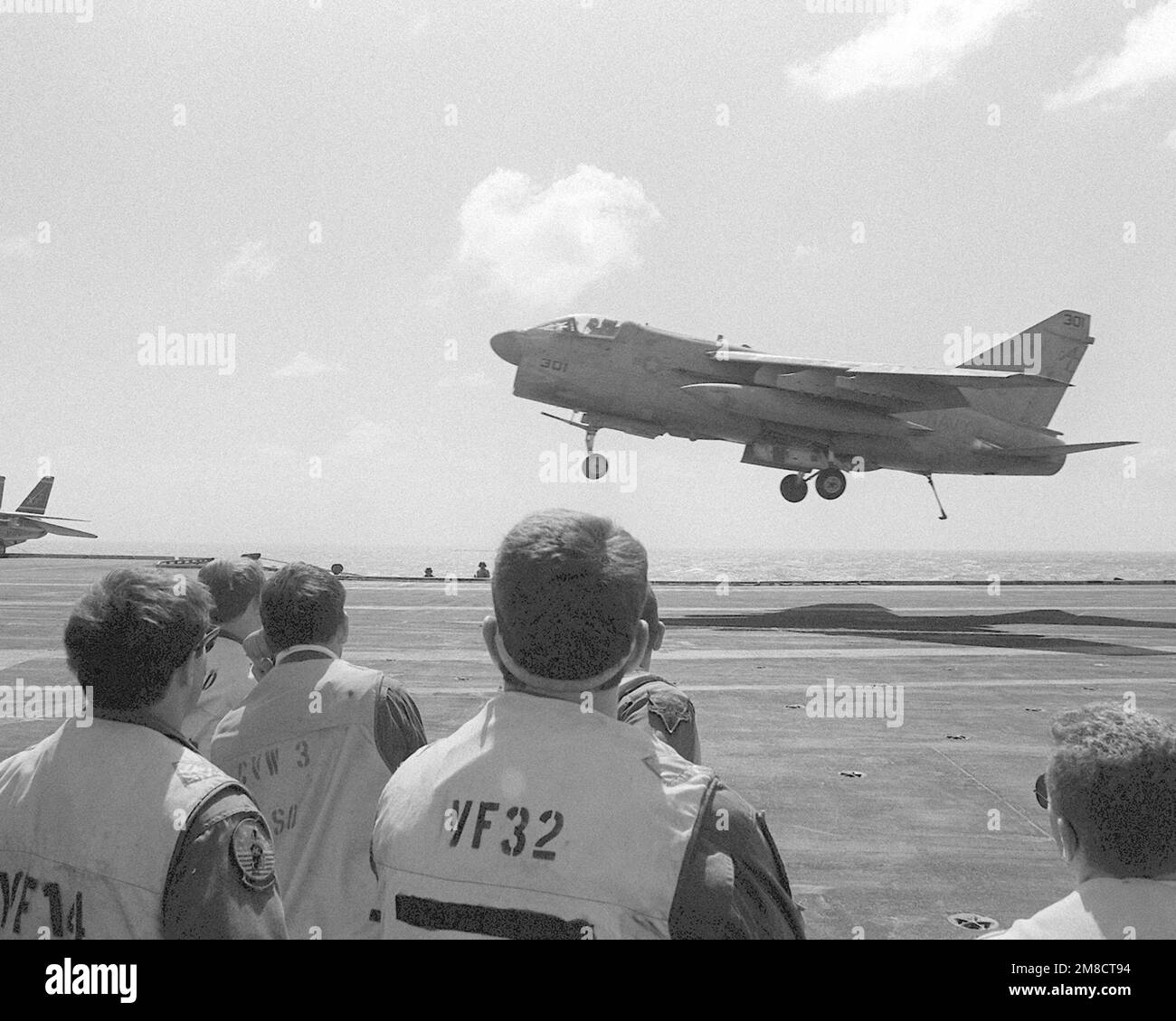 Landing signal officers aboard the aircraft carrier USS JOHN F. KENNEDY ...