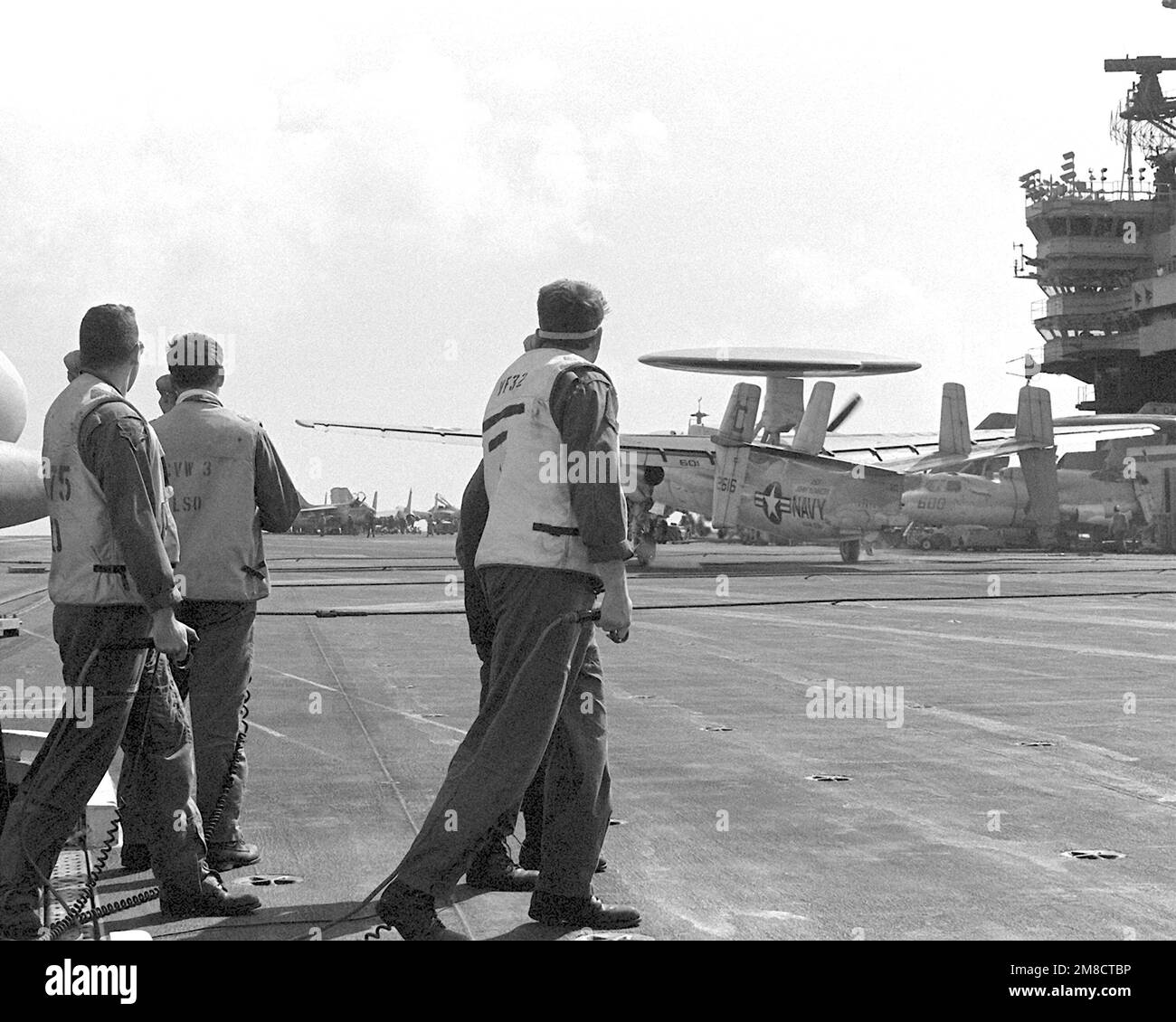 Landing signal officers aboard the aircraft carrier USS JOHN F. KENNEDY ...
