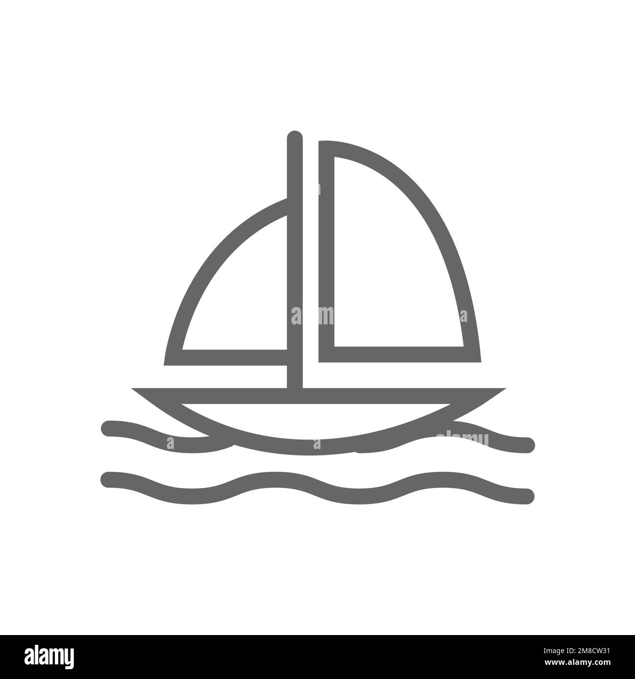 Sailboat icons, common graphic resources, vector illustrations Stock ...