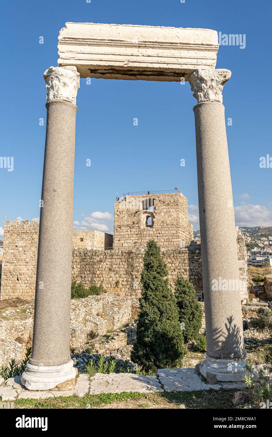 The Crusader Castle, Byblos, Lebanon Stock Photo - Alamy