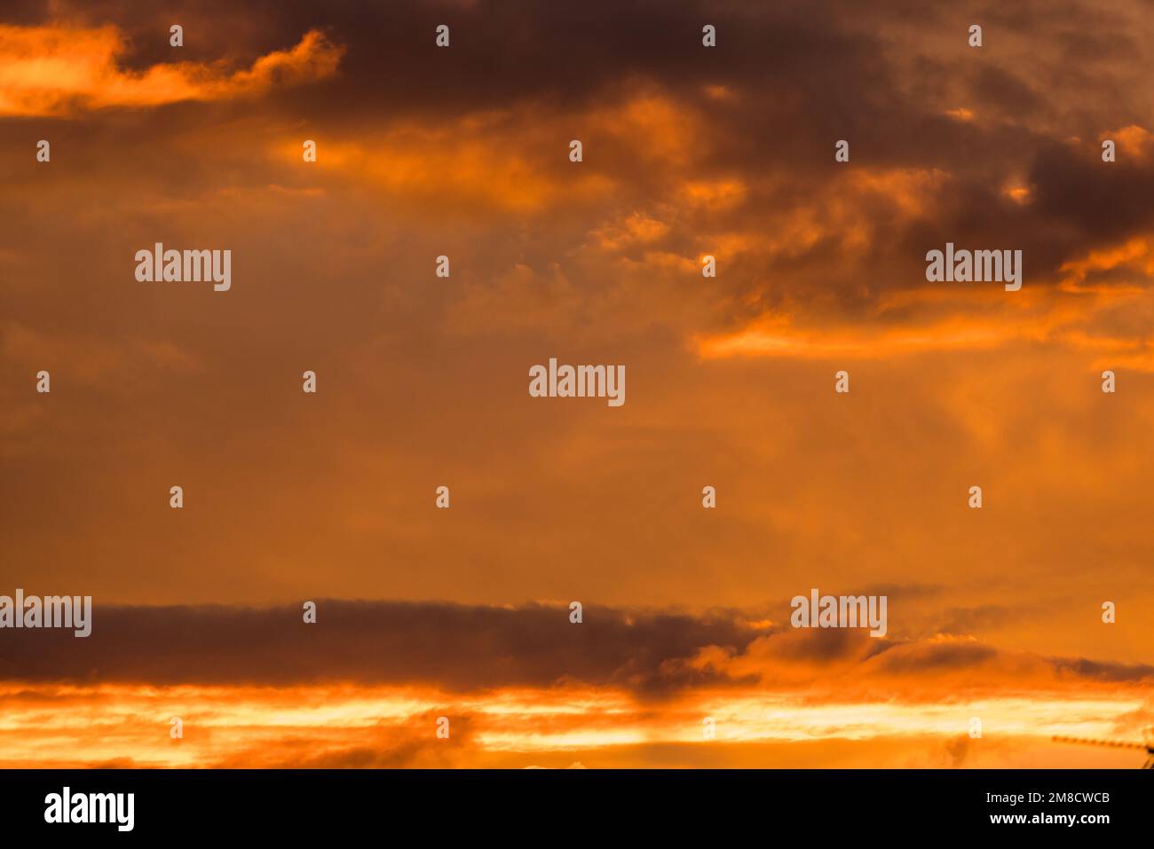 Sunset sunrise with orange fire color sky. Concept of God, inspiration ...