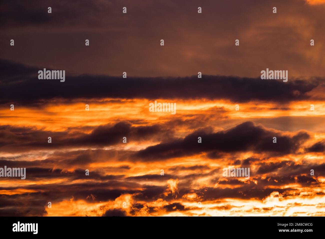 Sunset sunrise with orange fire color sky. Concept of God, inspiration ...