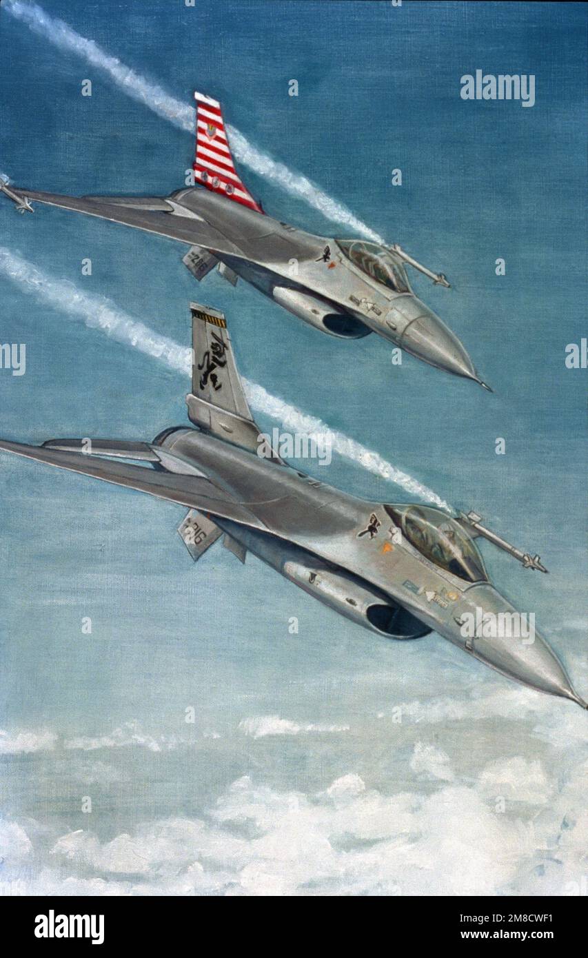 Artwork: "Ramstein's F-16s". Artist: Nancy Sparks. U.S. Air Force Art ...
