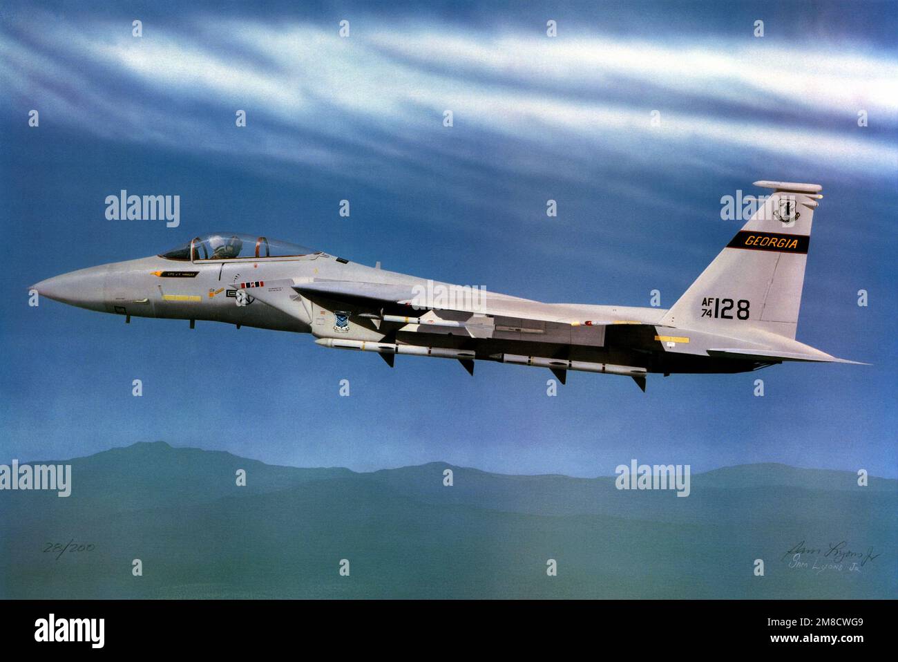 Artwork: "Georgia Eagle". Artist: Sam Lyons Jr. U.S. Air Force Art ...