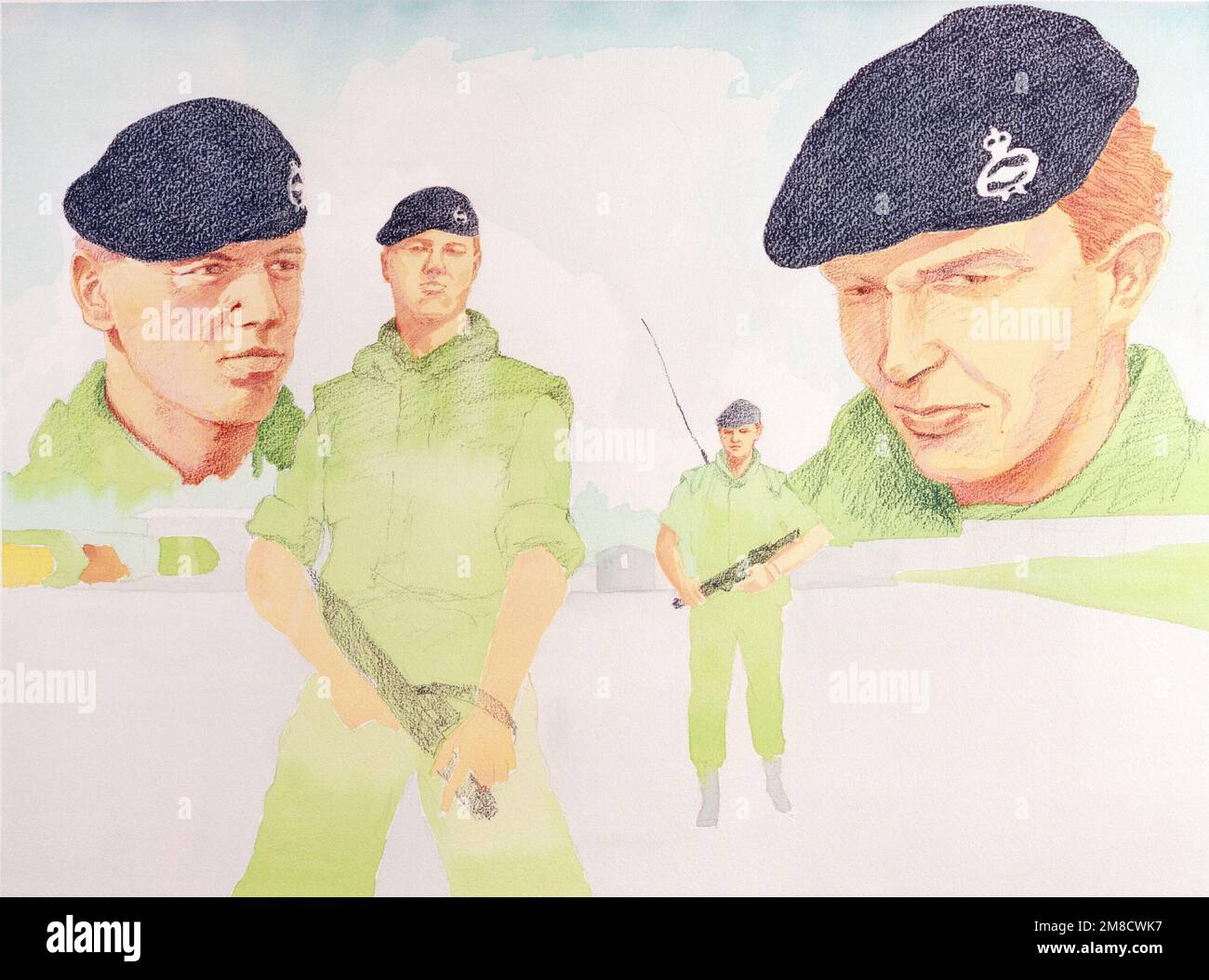 Artwork: "AP1C Guard" Germany, 1987. Artist: Gregg Davis. Catalog ...