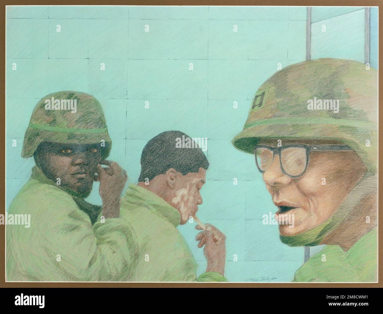Artwork: "Latrine Stop" Germany, 1987. Artist: Gregg Davis. Catalog ...