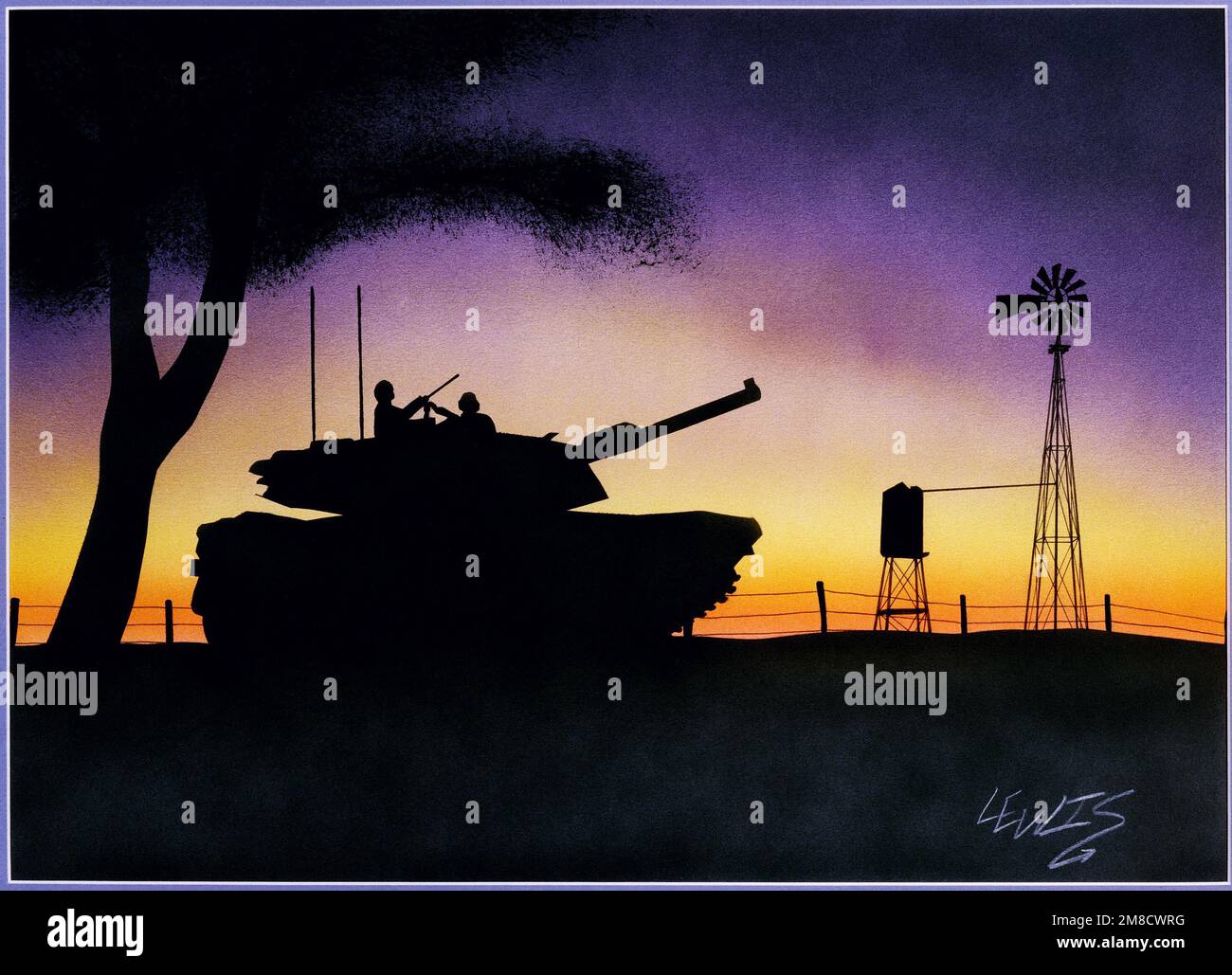 Artwork: "End of the Day" Germany, 1987. Artist: Gary Lewis. Catalog ...