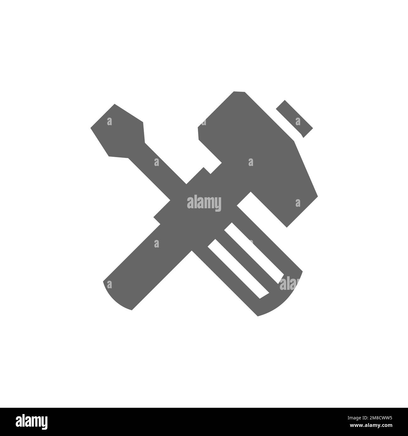 Screwdriver and hammer icons, common graphic resources, vector ...