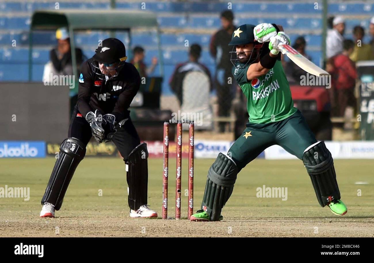 Players are in action during the 3rd One-Day International (ODI) Match ...