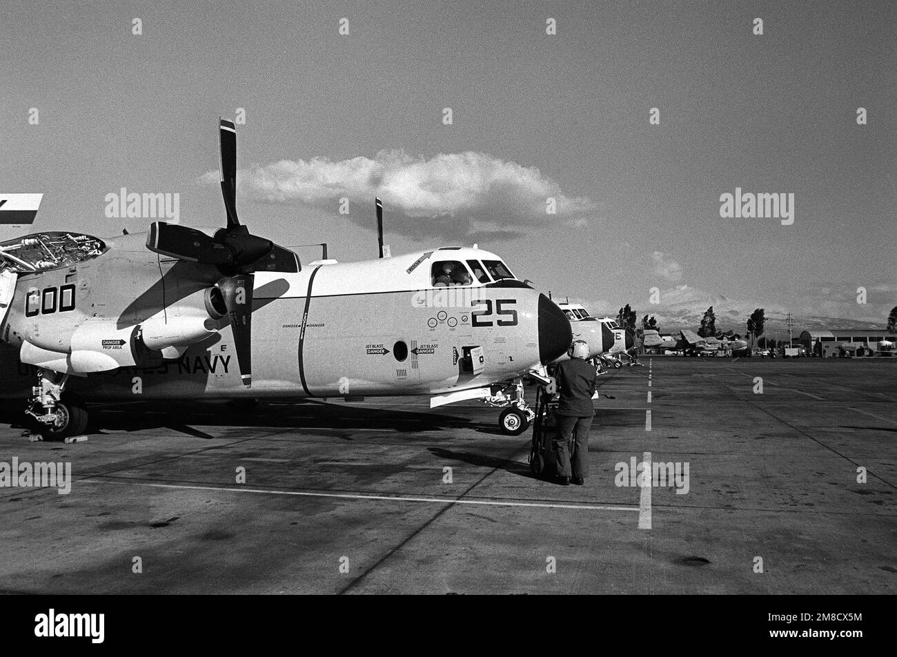 A C-2A Greyhound aircraft of Fleet Logistics Support Squadron 24 (VR-24 ...