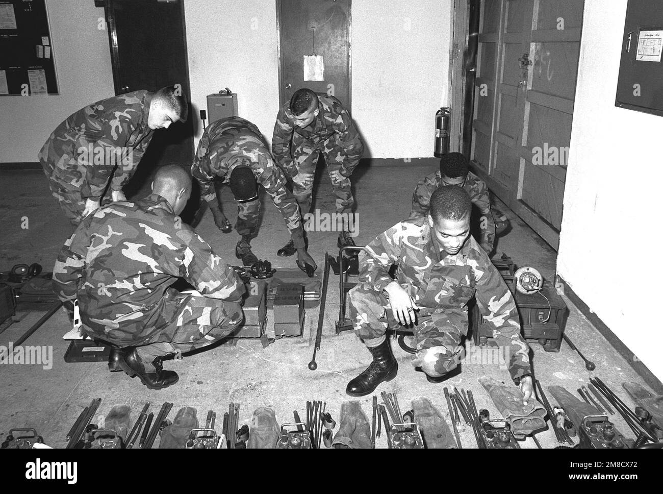 Marines marine wing communications squadron Black and White Stock ...