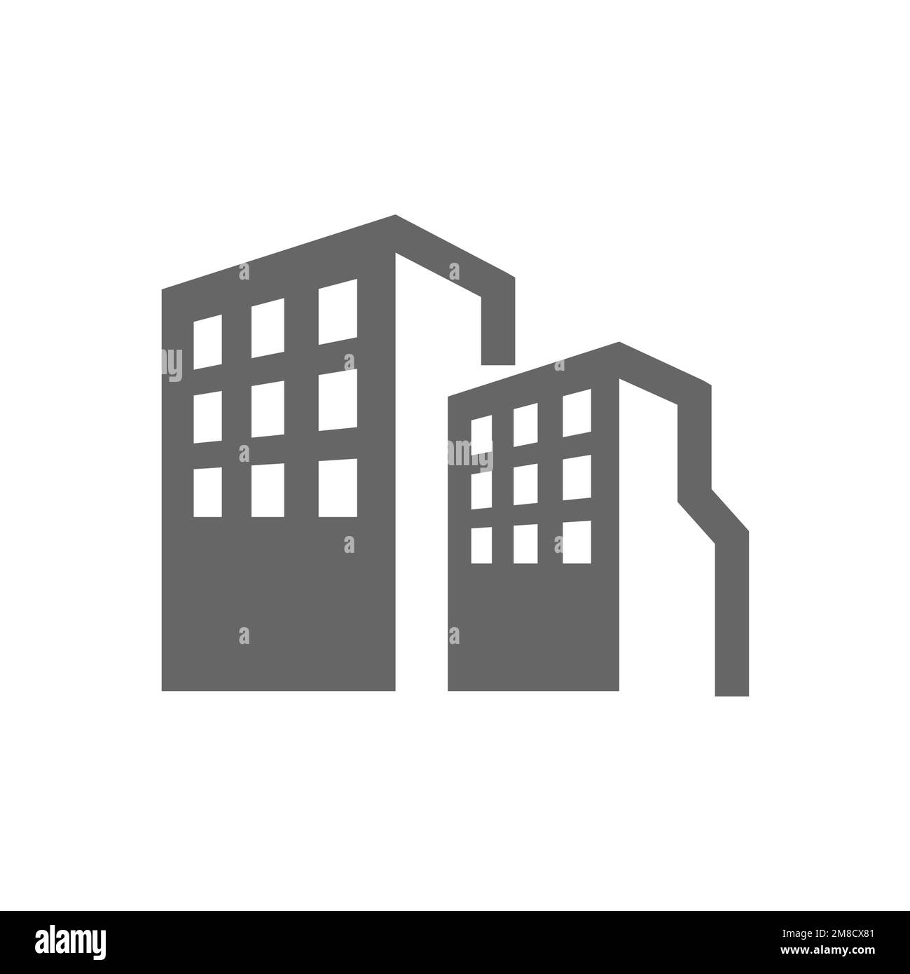 Office building icons, common graphic resources, vector illustrations ...