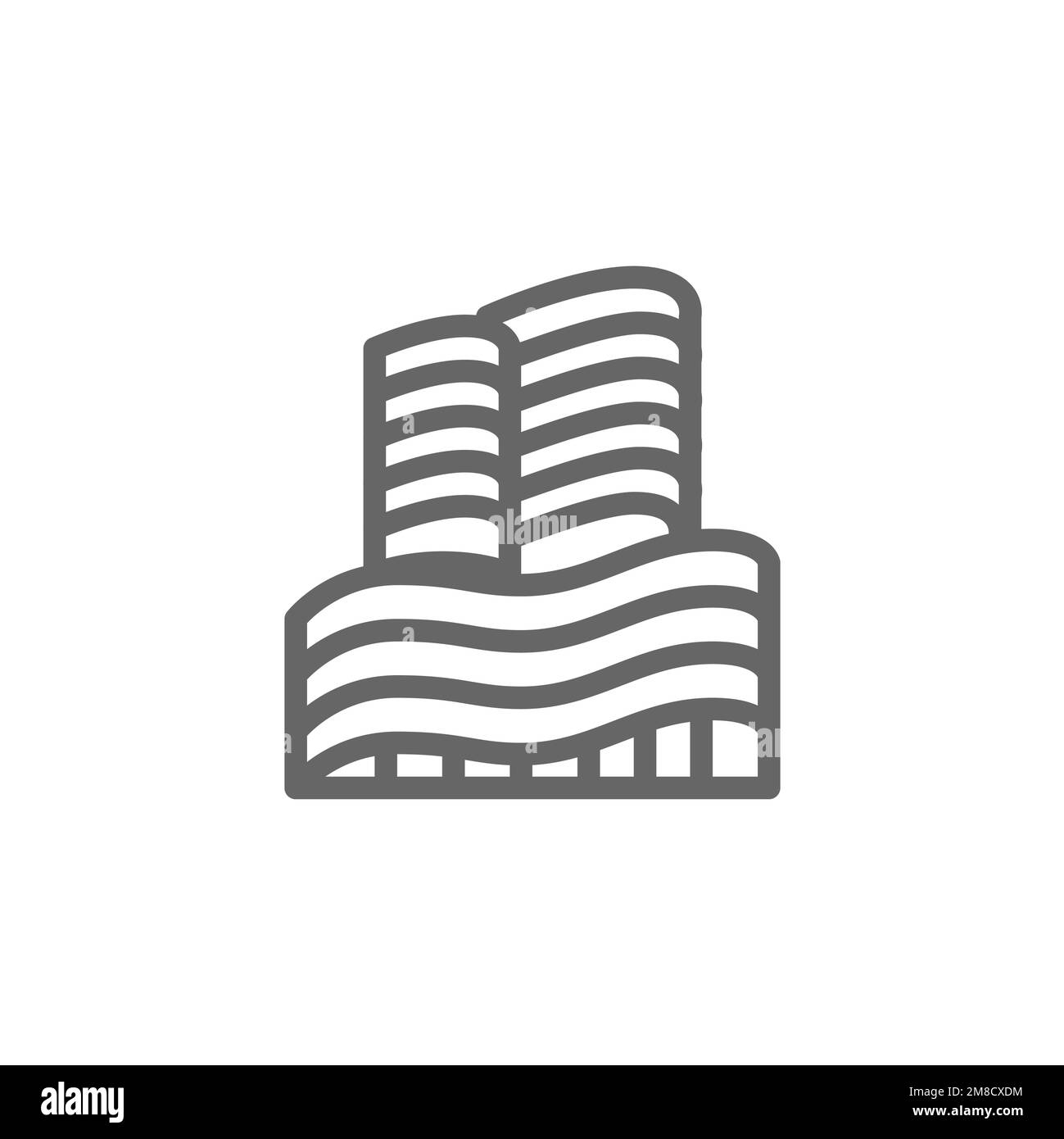 Commercial building icons, common graphic resources, vector ...
