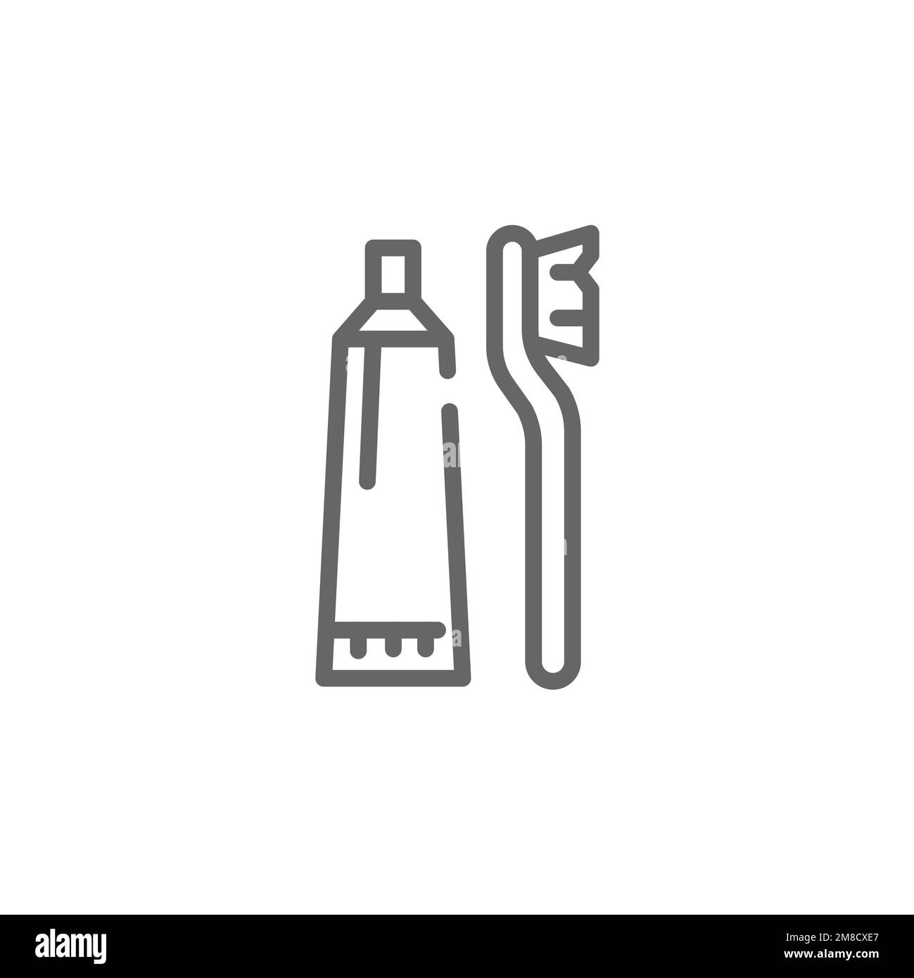 Toothpaste and toothbrush icons, common graphic resources, vector ...