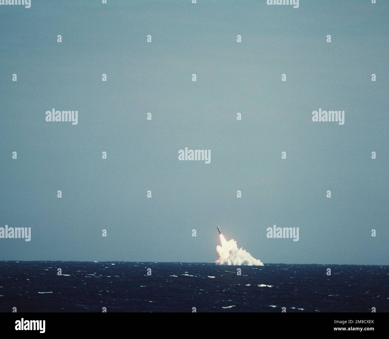 A D-5 Trident II submarine-launched ballistic missile heads skyward ...