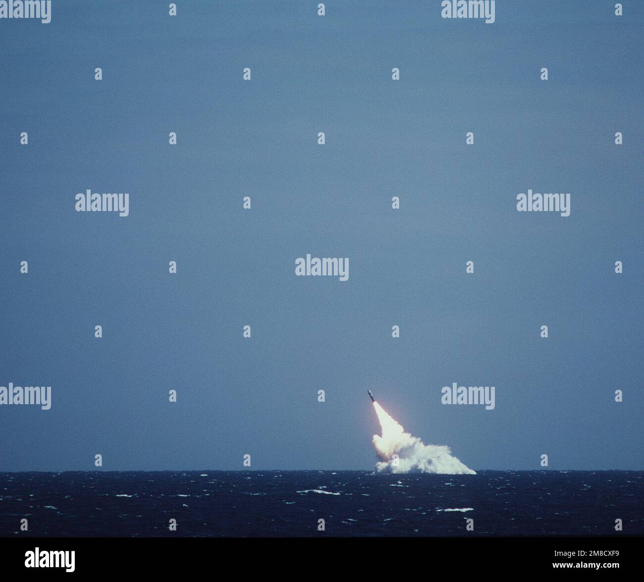 A D-5 Trident II submarine-launched ballistic missile heads skyward ...