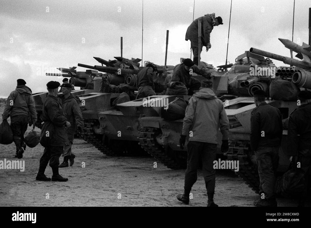 Members of Co. C., 1ST Bn., 52nd Opposing Force man M-551 Sheridan ...