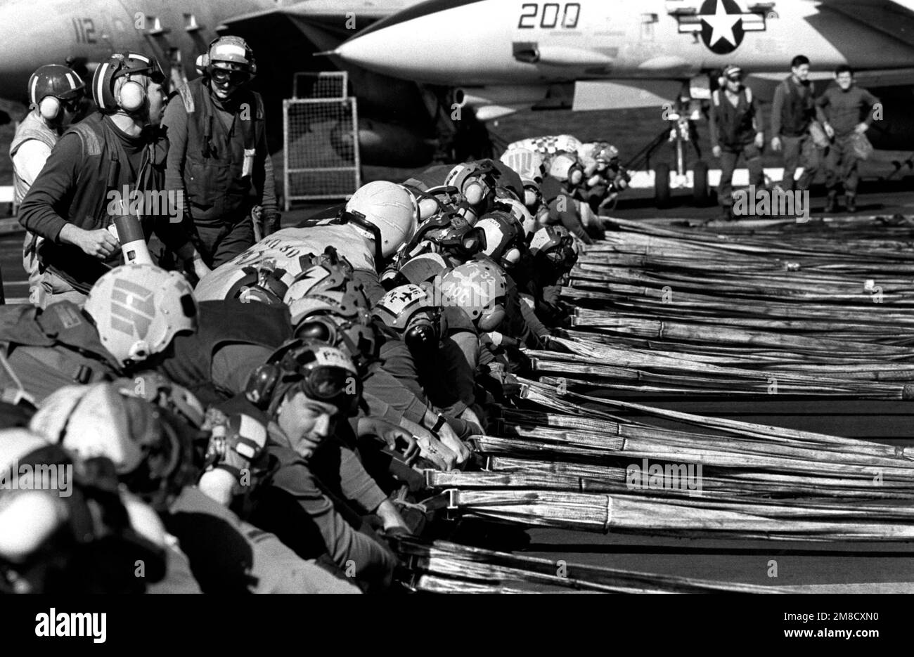Flight deck air wing Black and White Stock Photos & Images - Alamy