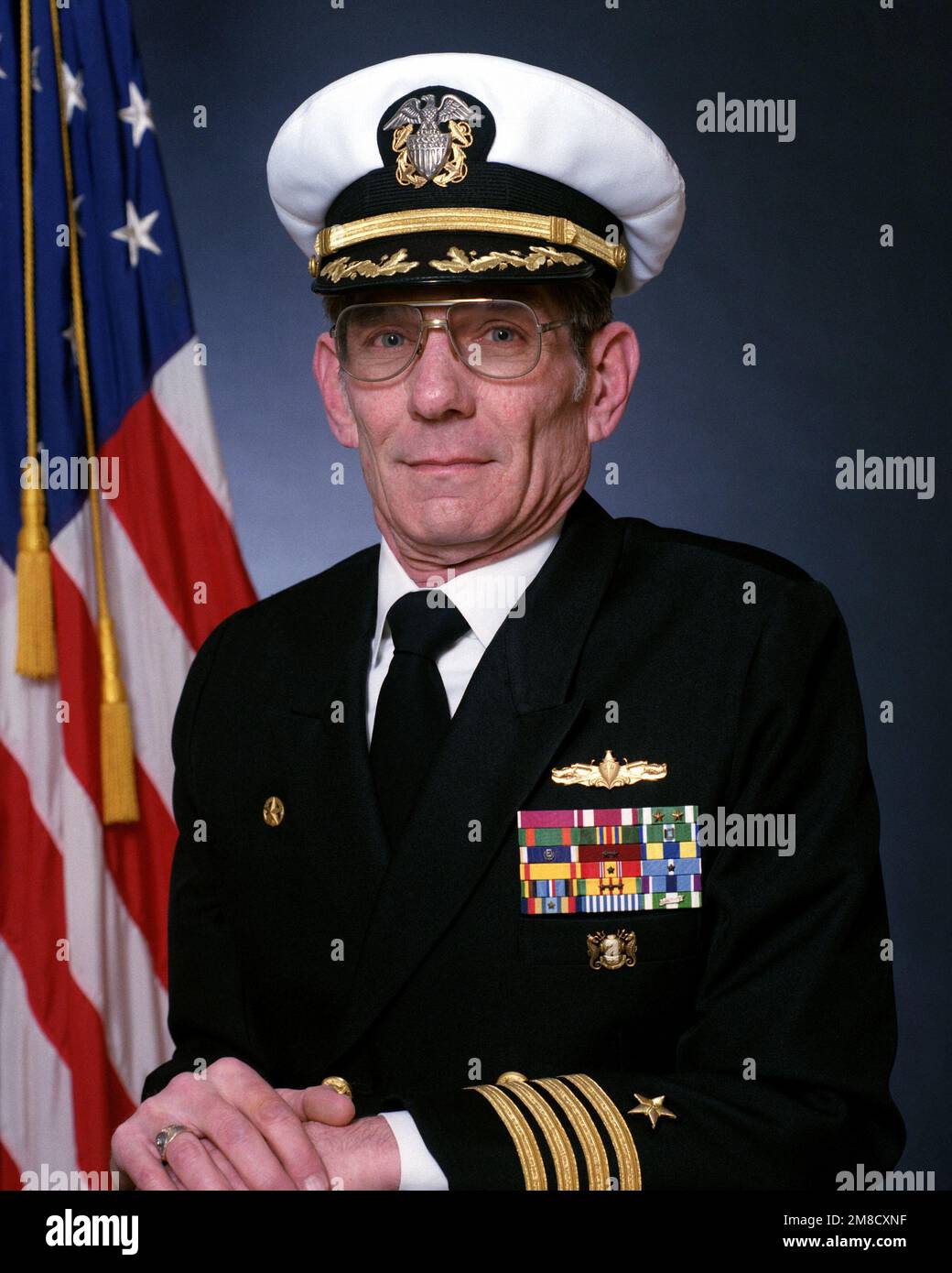 Captain Clarence W. Burck, USN (covered). Country: Unknown Stock Photo ...