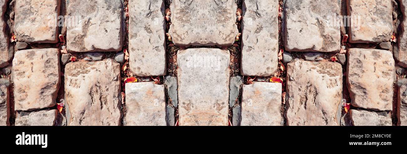 Brick or Stone Wall Banner. Graphic Bricklaying Construction ...