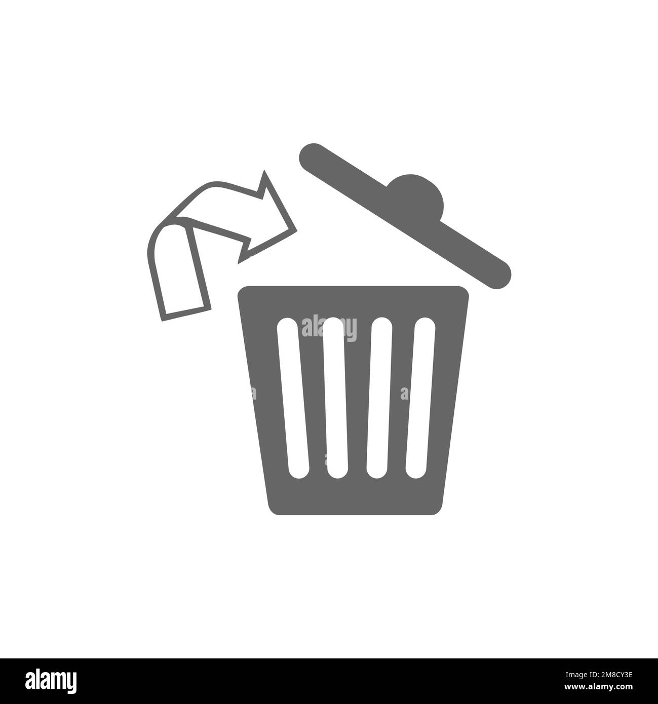 Garbage throwing icon, common graphic resources, vector illustration ...