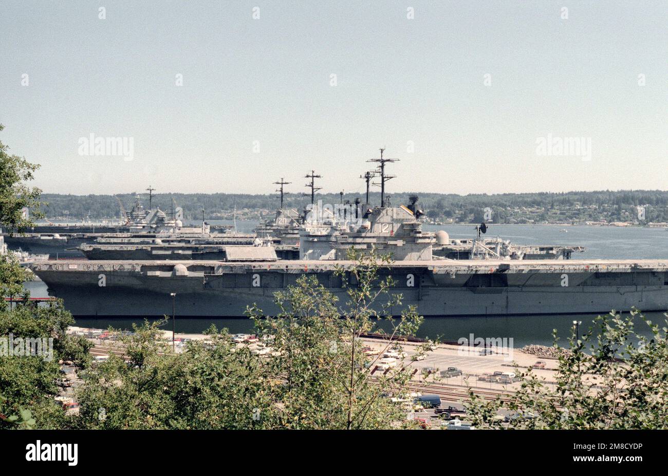 Laid up at the Naval Inactive Ship Maintenance Facility are the anti ...